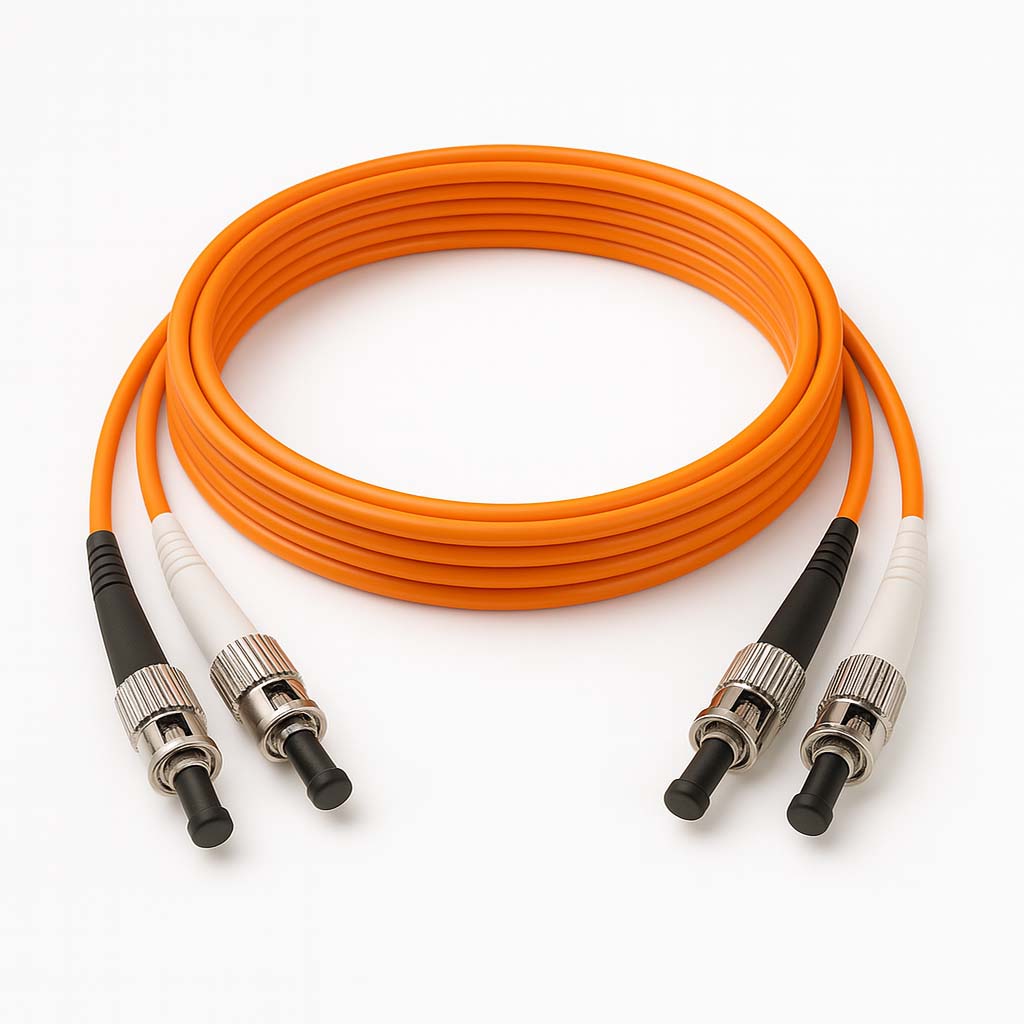 OM2 (ST – ST) Multimode Duplex Fiber Cable – 3.0mm Orange Jacket ...