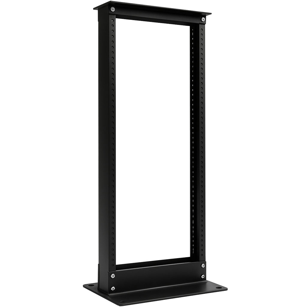 4' Two Post Aluminum Network Rack - Black - 19" (24U) - Gruber ...