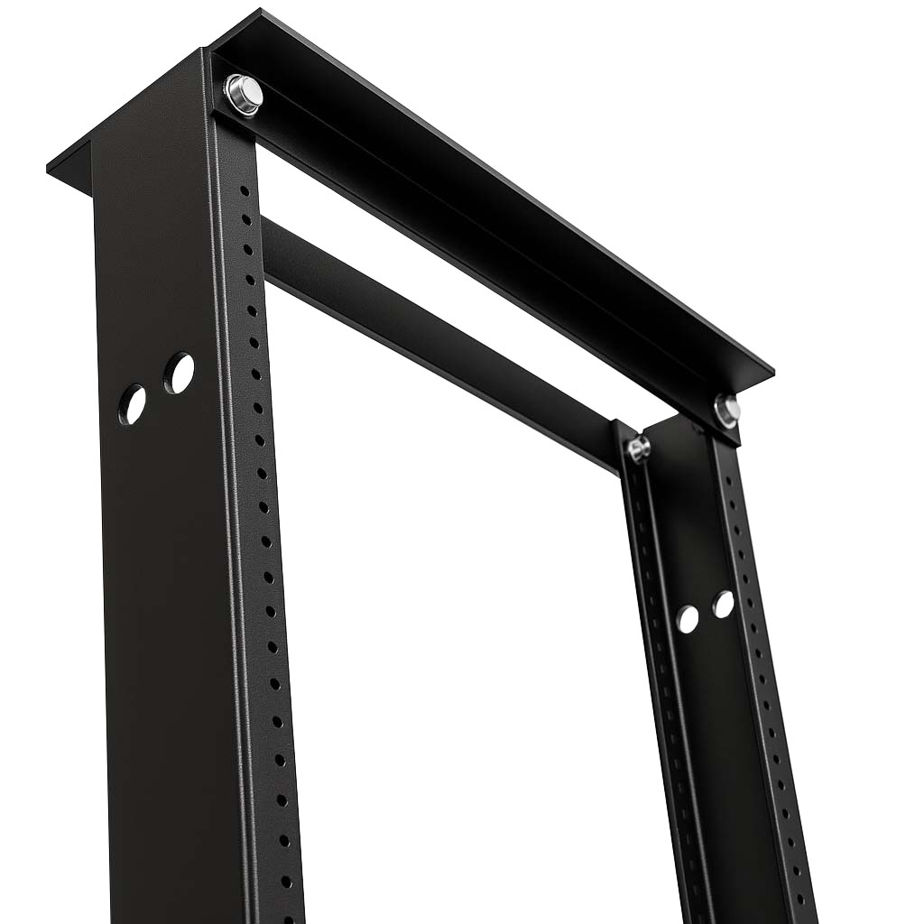 4' Two Post Aluminum Network Rack - Black - 19" (24U) - Gruber ...