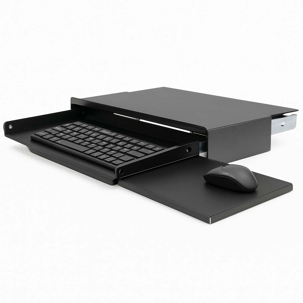 7' Four Post Aluminum Network Rack - Black - 19" (42U) - Adjustable 24 ...