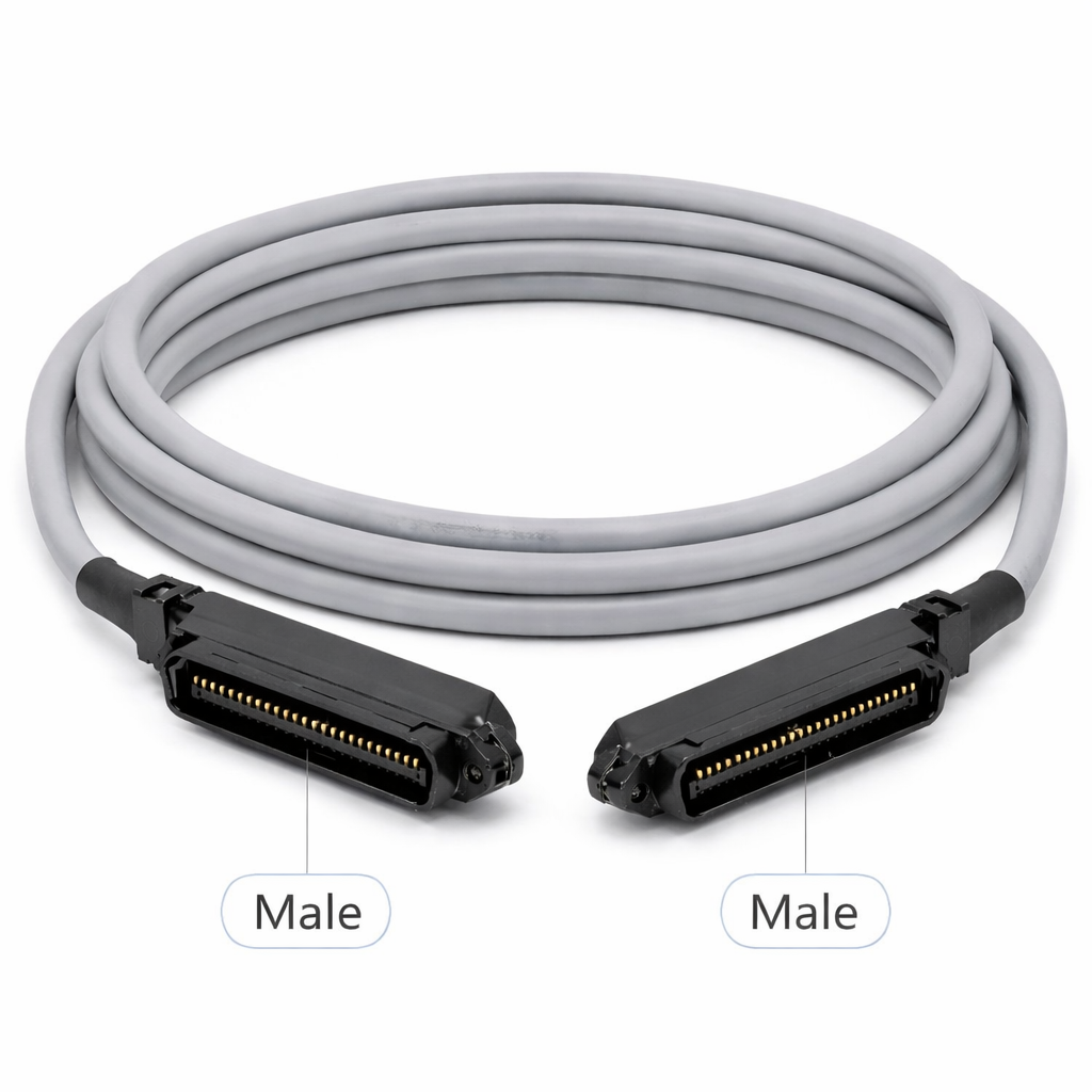 25 Pair Telco Riser Cable - 90° Male to 90° Male - CMR - Cat3 - Gruber ...
