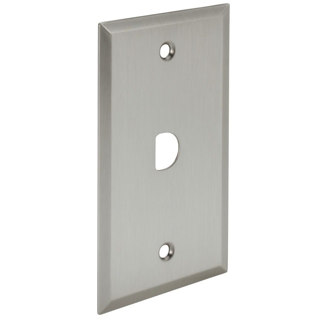Stainless Steel Wall Plate - Single Gang - 1-Port - 1/2" D-Hole ...