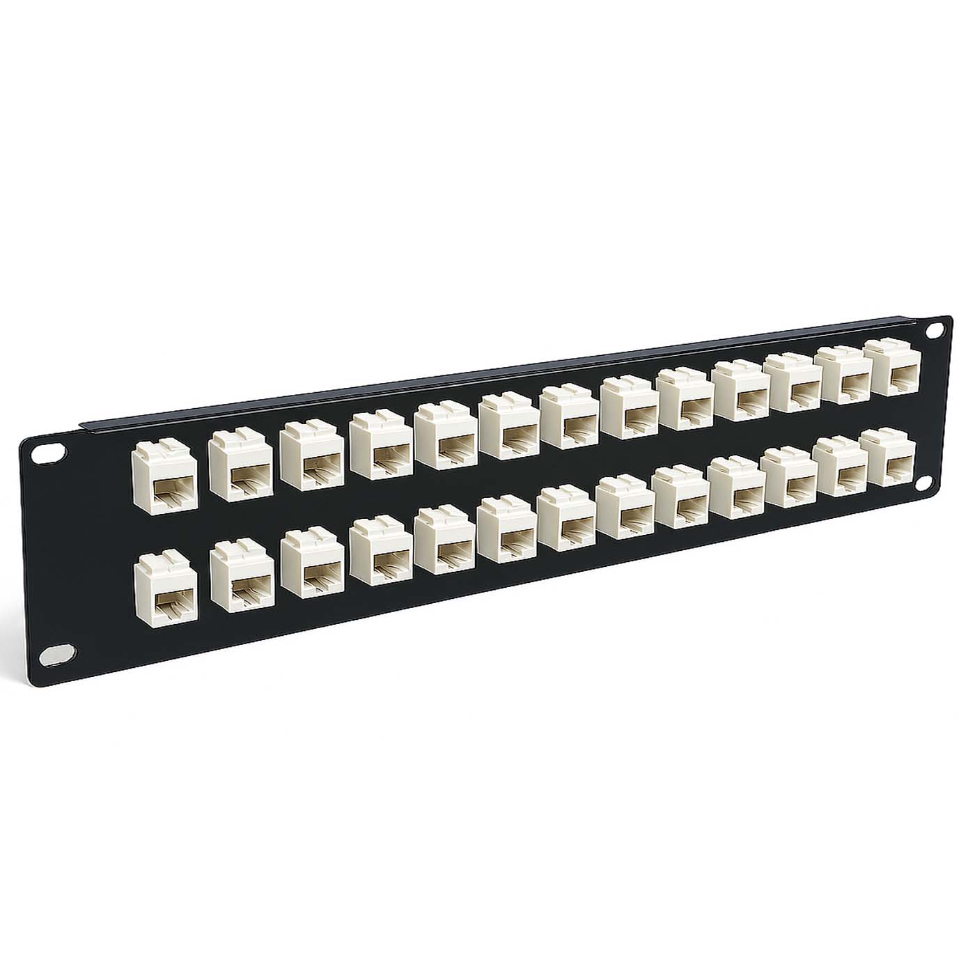 Keystone Cat5e Feedthru Panel - 12 Port - Gruber Communications