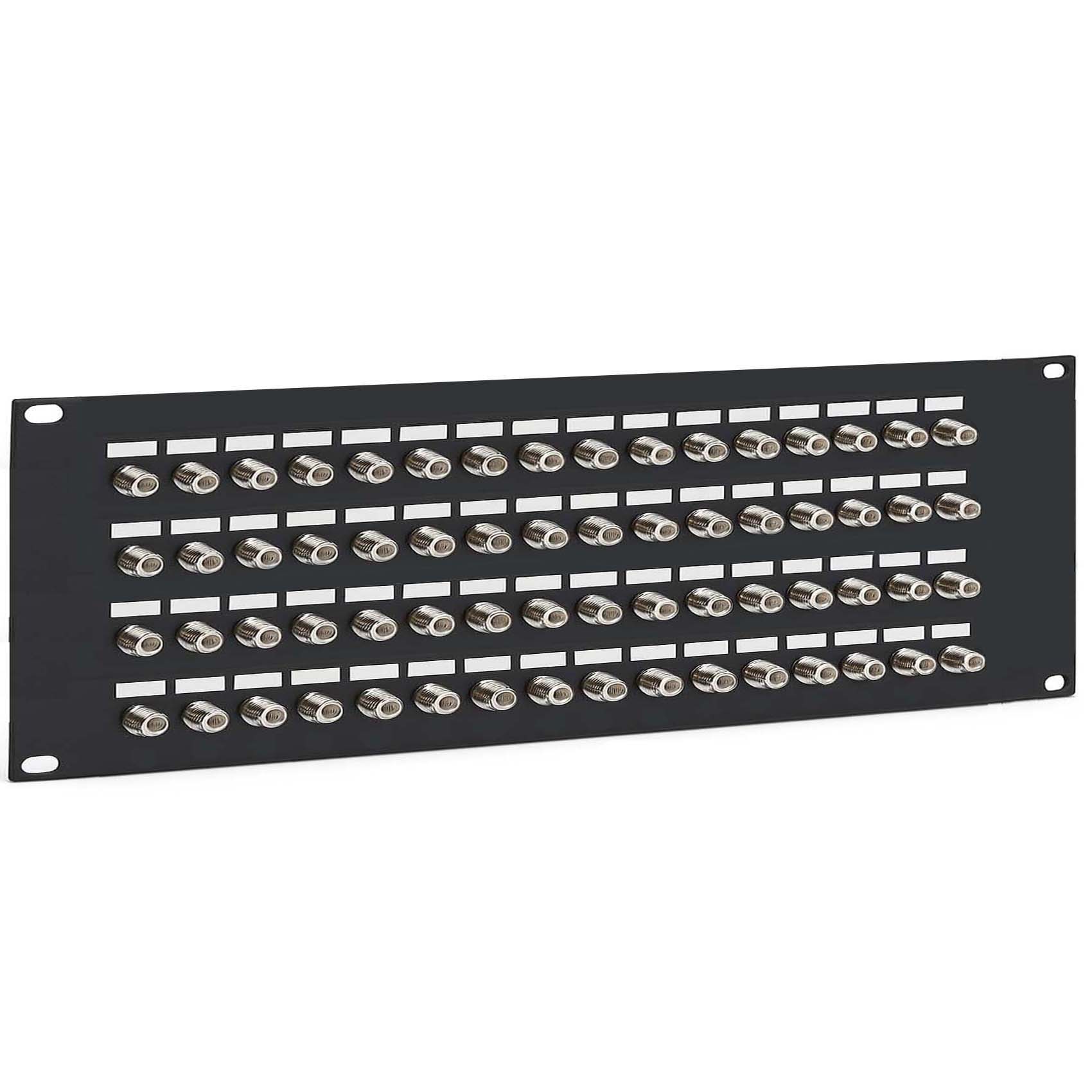 64 Port F Connector Feedthru Panel - Loaded - 3Ghz - Gruber Communications