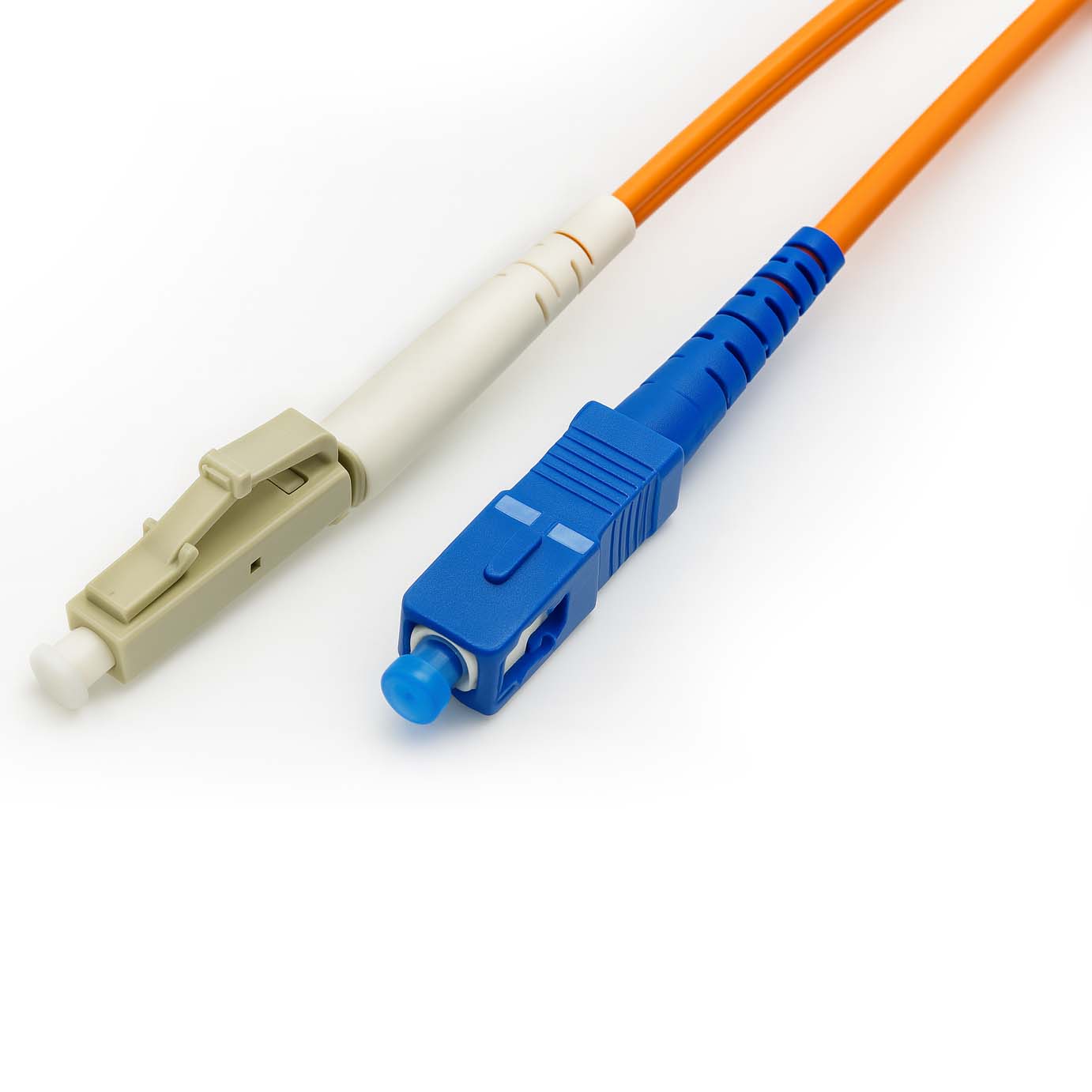 OM2 (SC - ST) Multi-Mode Simplex Fiber Cable - 3mm Orange Jacket ...