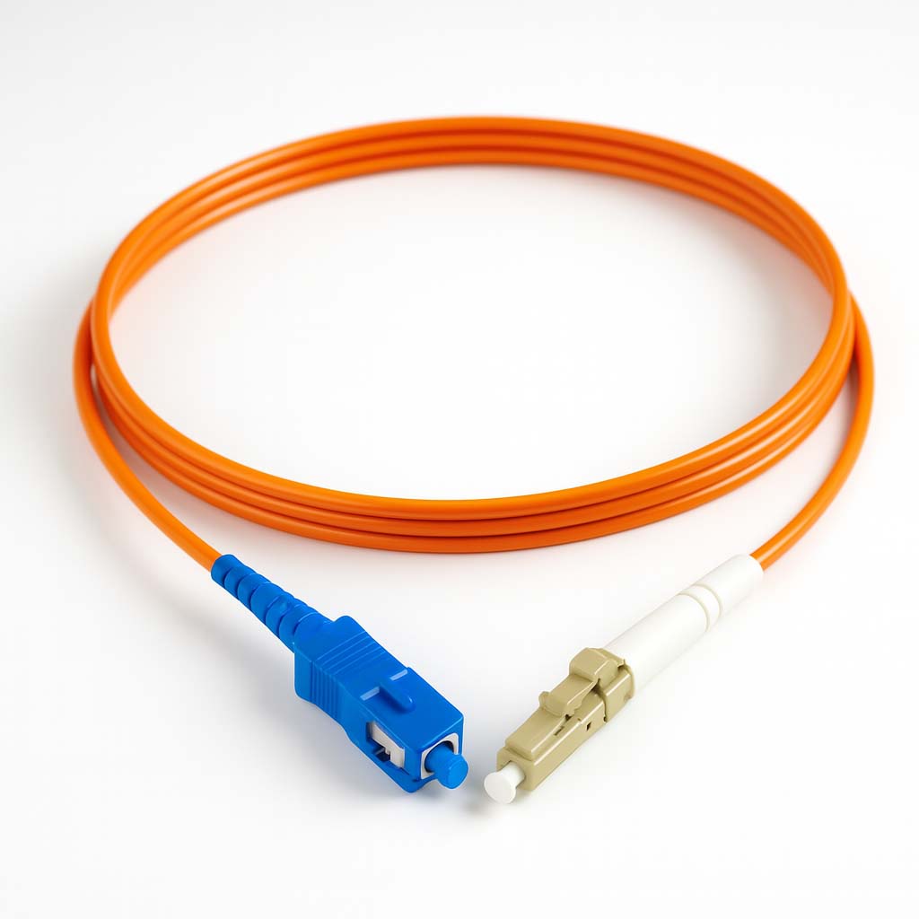 OM2 (SC - ST) Multi-Mode Simplex Fiber Cable - 3mm Orange Jacket ...