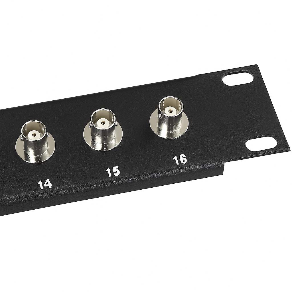 BNC 12 Port 1U Feedthru Panel - 75-ohm - Isolated - Gruber Communications