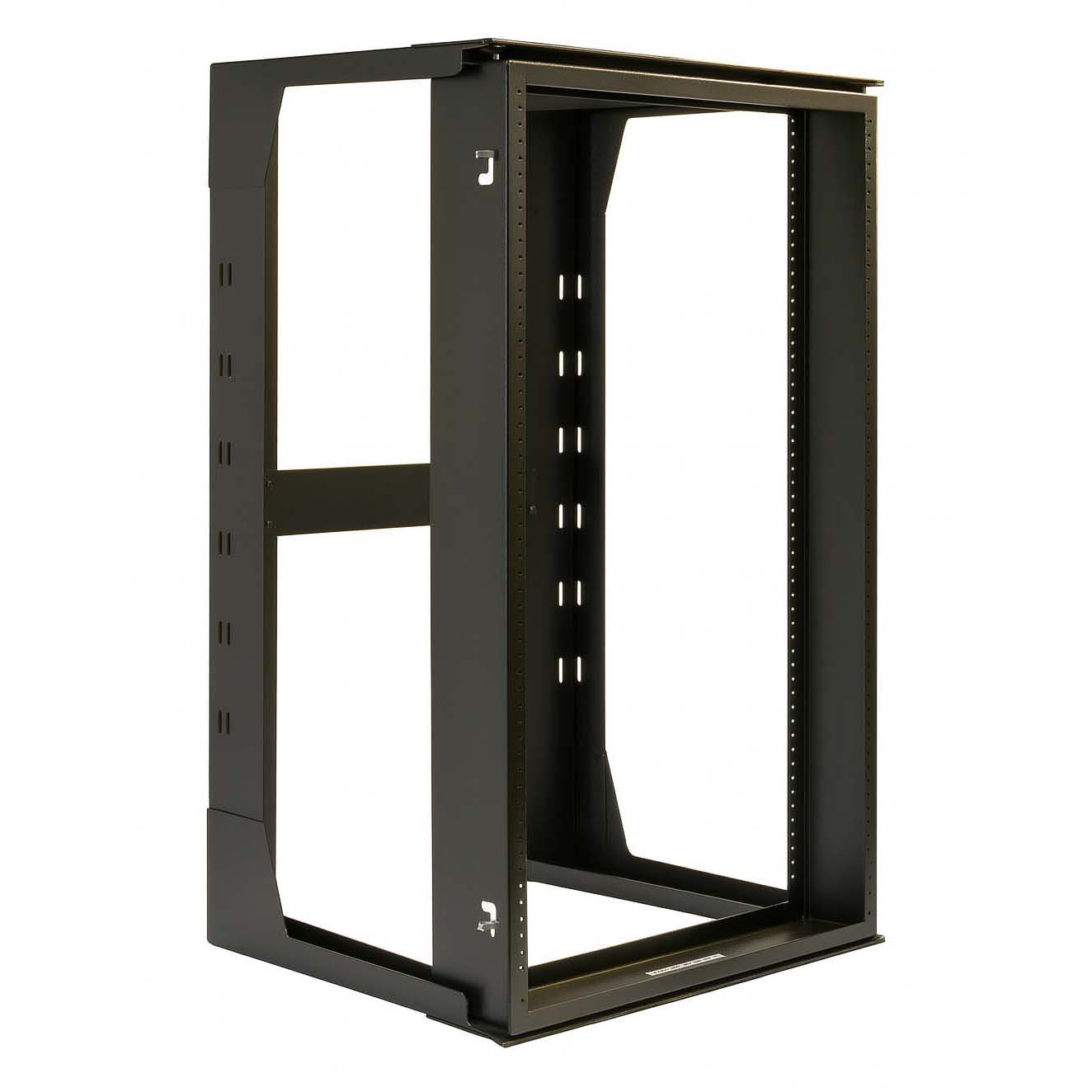 Hinged Wall Mount Rack - Black - 19" (19U) - Gruber Communications