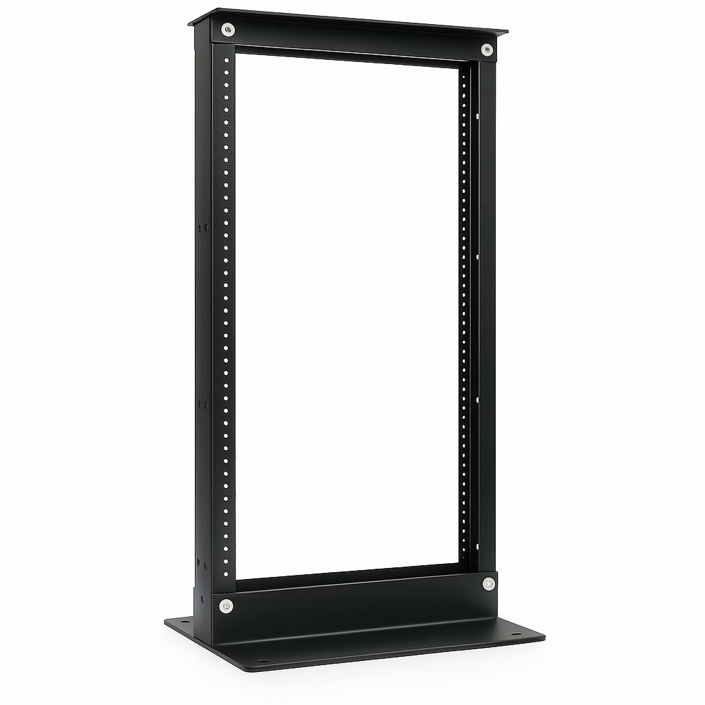 Hinged Wall Mount Rack - Black - 19" (12U) - Gruber Communications