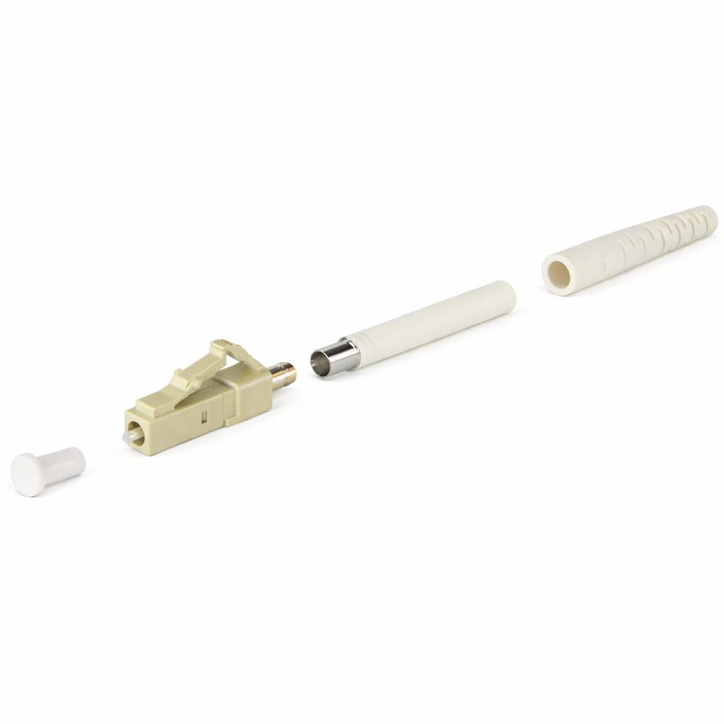 LC MultiMode Duplex Fiber Ceramic Connector - 3mm w/ Rear Clip (SHORTER ...