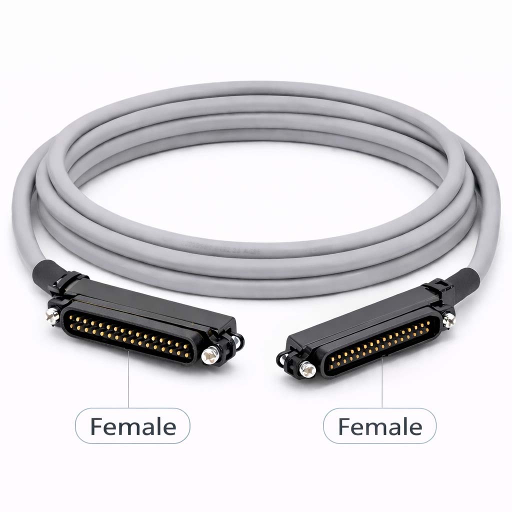 25 Pair Telco Riser Cable - 90° Female to 90° Female - CMR - Cat3 ...