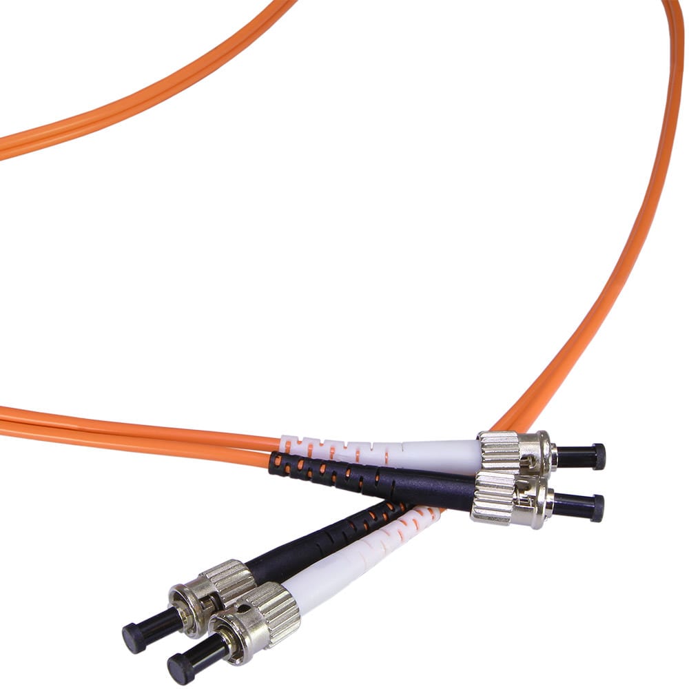3mm OM1 ST/ST Multi-Mode Duplex Fiber Jumper Cable - ORANGE - Proudly ...