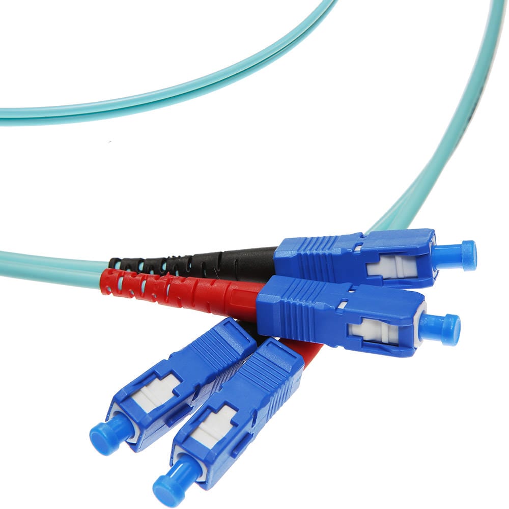 3mm OM3 SC/SC Multi-Mode Duplex Fiber Jumper Cable - AQUA - Proudly ...