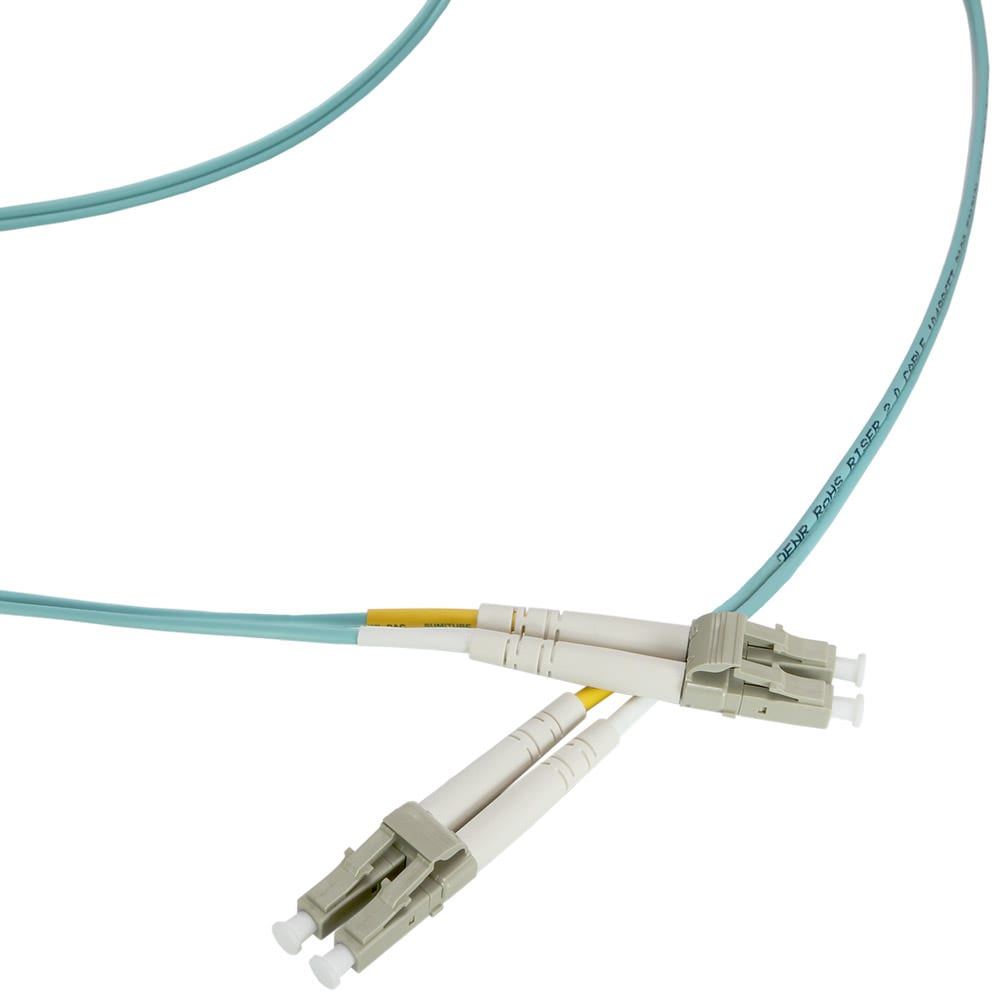 2mm OM3 LC/LC Multi-Mode Duplex Fiber Jumper Cable - AQUA - Proudly ...