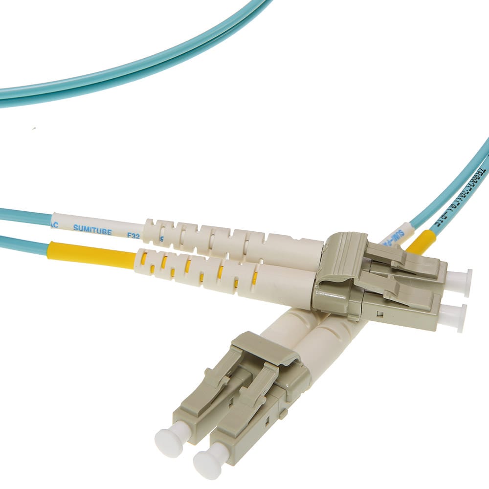 2mm OM4 LC/LC Multi-Mode Duplex Fiber Jumper Cable - AQUA - Proudly ...