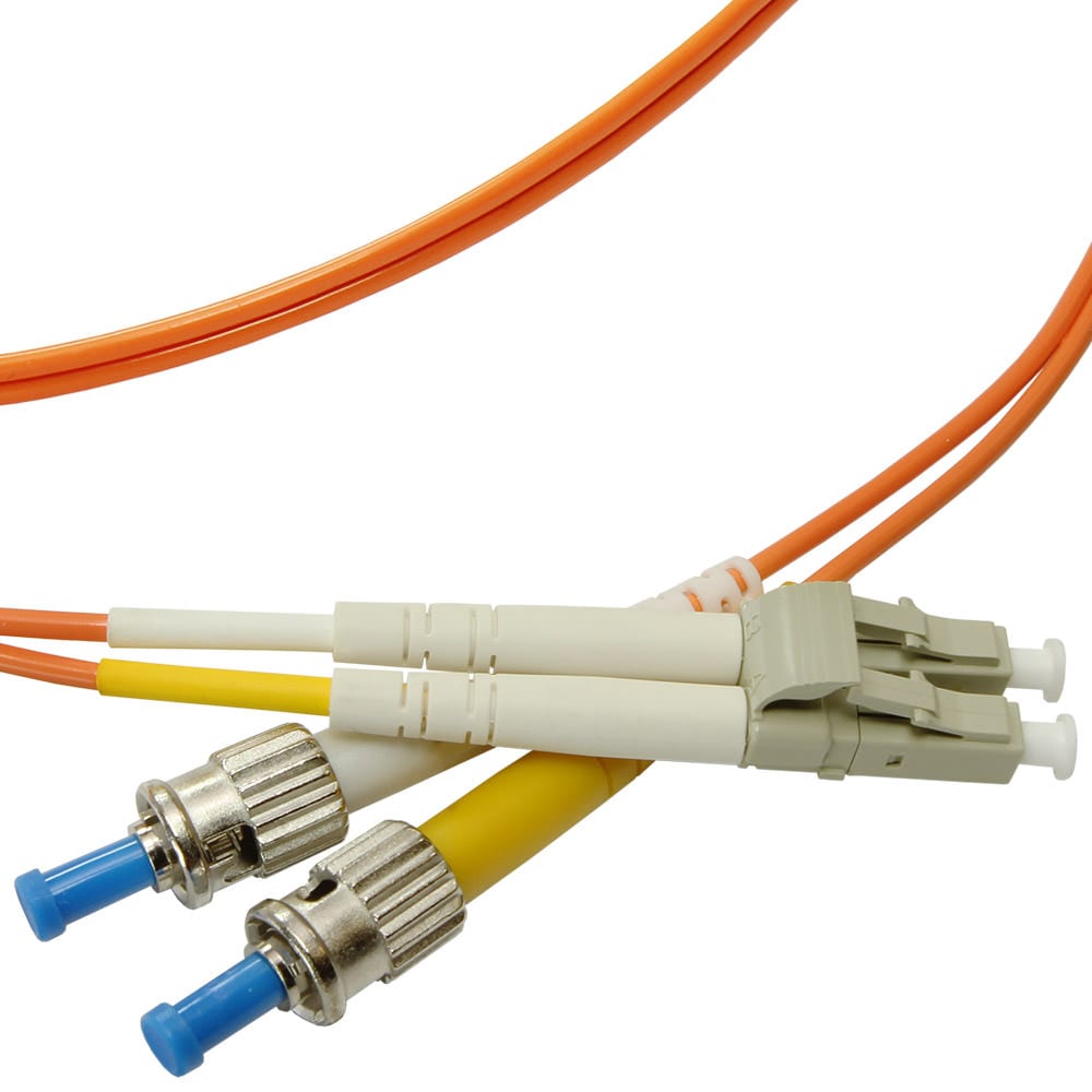 2mm OM2 LC/ST Multi-Mode Duplex Fiber Jumper Cable - ORANGE - Proudly ...