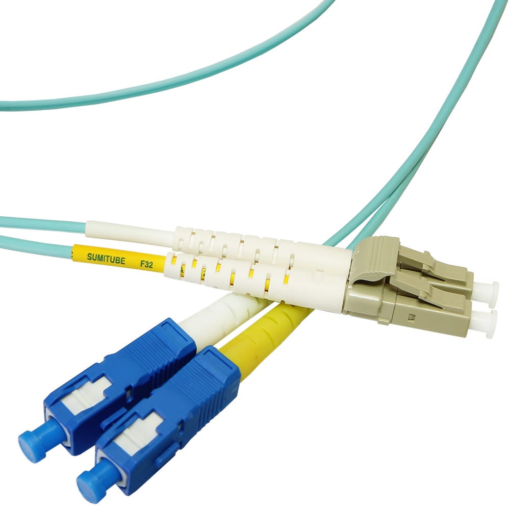 2mm OM4 LC/SC Multi-Mode Duplex Fiber Jumper Cable - AQUA - Proudly ...