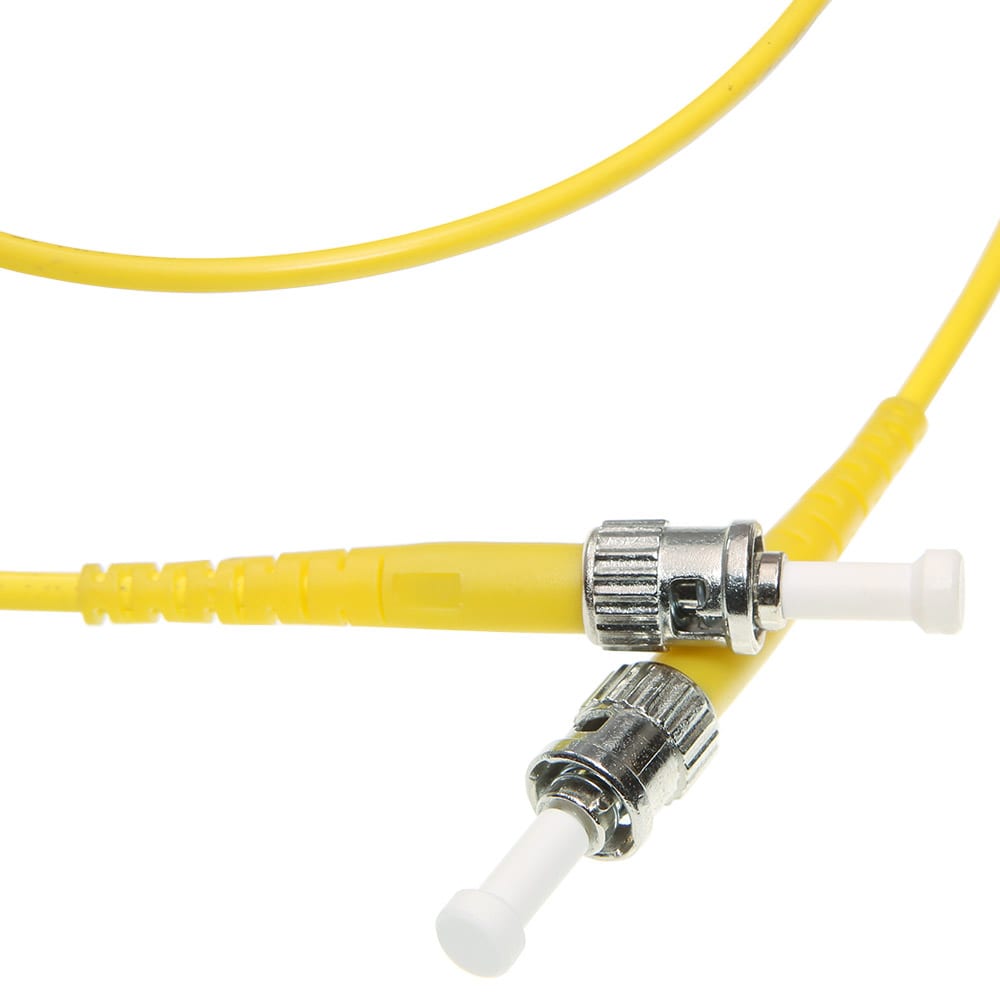 3mm OS2 ST/ST Single-Mode Simplex Fiber Jumper Cable - YELLOW - Proudly ...