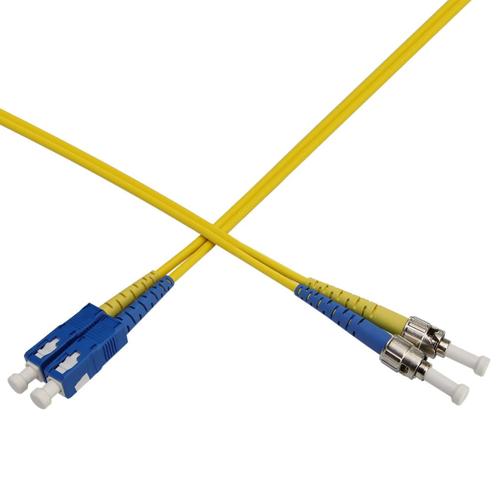 3mm OS2 SC/ST Single-Mode Duplex Fiber Jumper Cable - YELLOW - Proudly ...