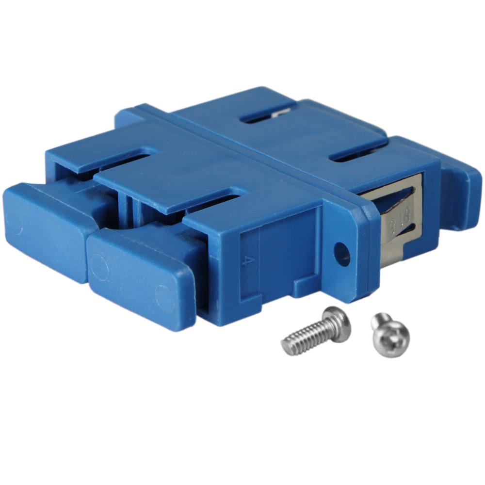 Fiber Connector Adapter SM/MM SC/SC Duplex F-Thru - Flange - Ceramic ...