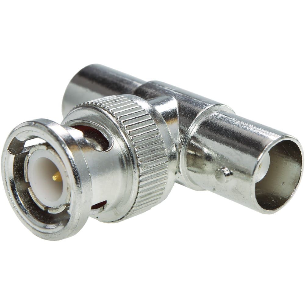 BNC T-Adapter - Female/Male/Female - Coax Connector - Gruber Communications