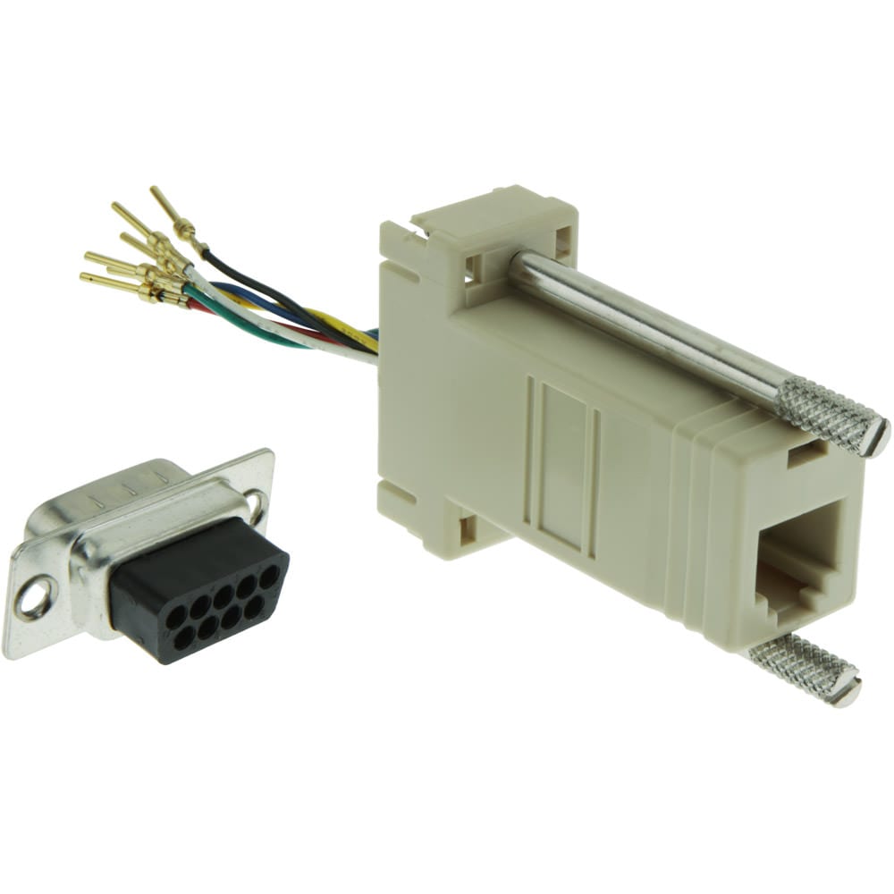 DB9 Male/RJ12 Adapter - 6P/6C/USOC - Assorted Colors - Gruber ...