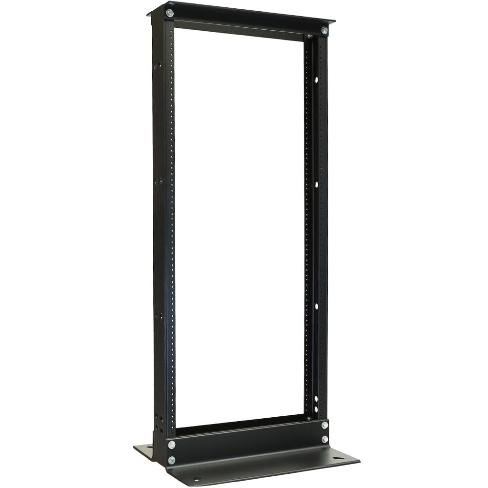 2 Post 4 Foot Aluminum Network Rack - 24U - Black - 19" Cable ...