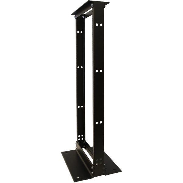 7' 2-Post Aluminum Network Rack - Black - 19" Cable Management Solution ...