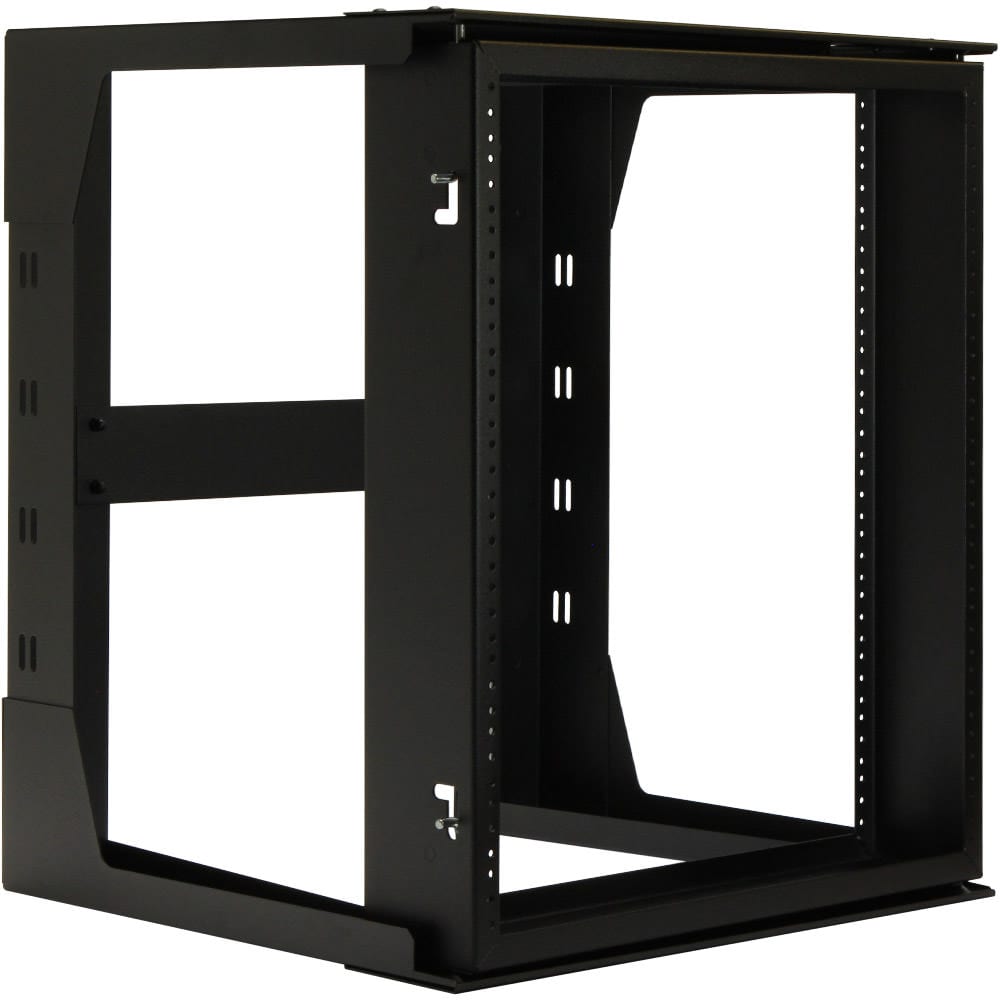 12U Wall Mount Rack - Hinged - 19" Cable Management Solution Compatible ...