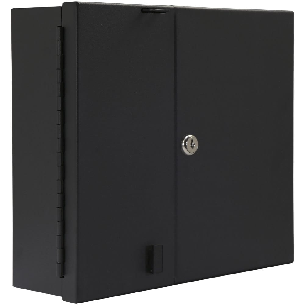 Wall Mounted Fiber Enclosure, 10.8" x 12" x 4", 2 Door, 4 Panel, BLACK ...