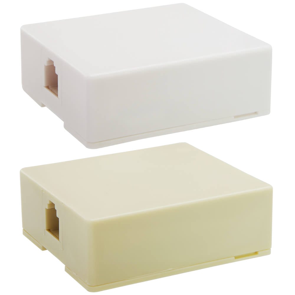 Surface Mount Box, RJ11, 6P/4C, 1 Port, White - Gruber Communications