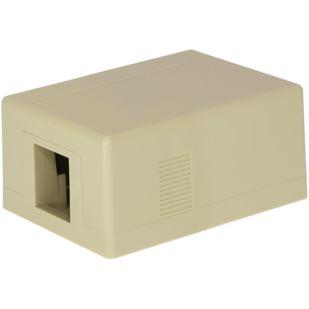 Surface Mount Box, Keystone, 1 Port, Unloaded, Beige or White - Gruber ...