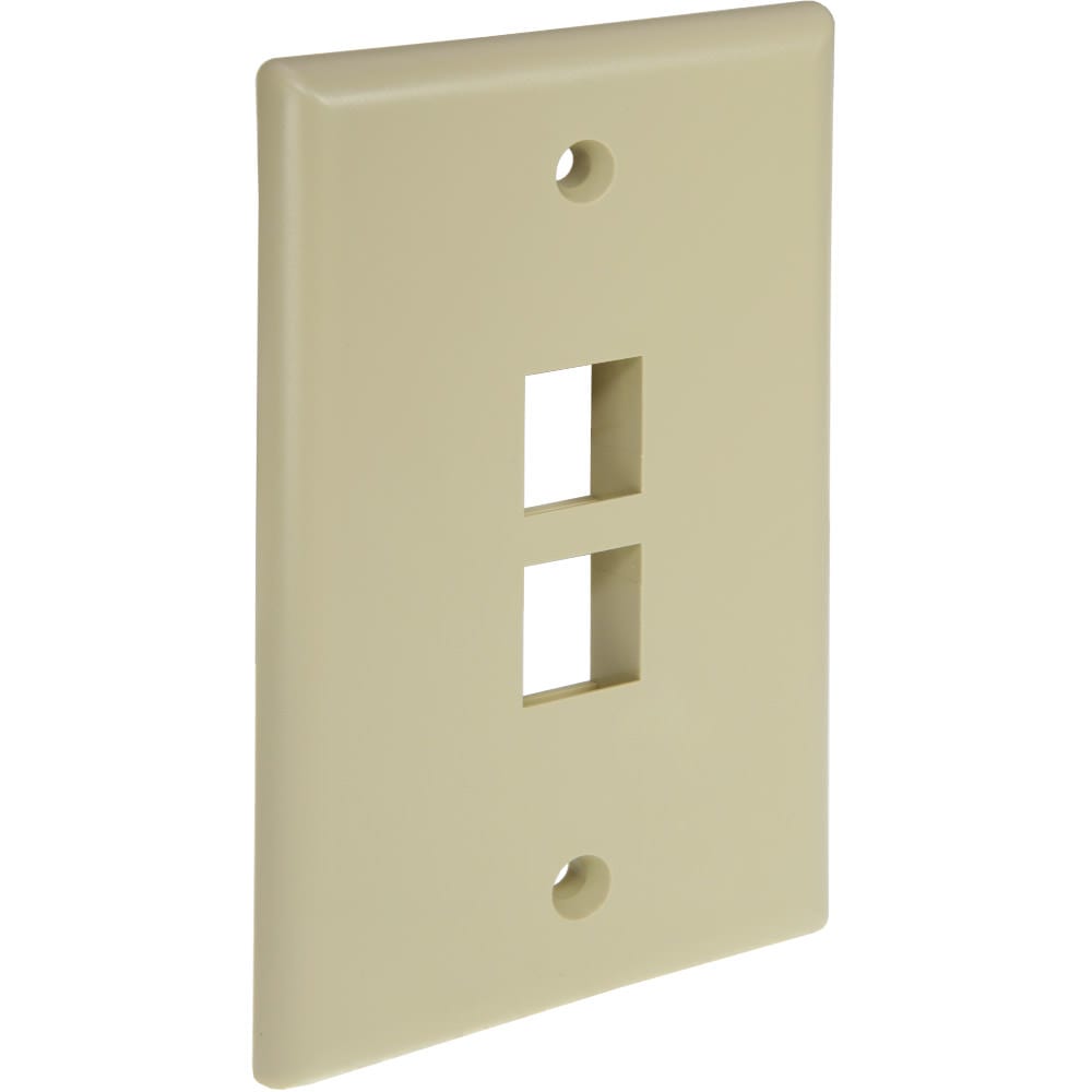 Keystone Wall Plate - Single Gang - 2 Port - Gruber Communications