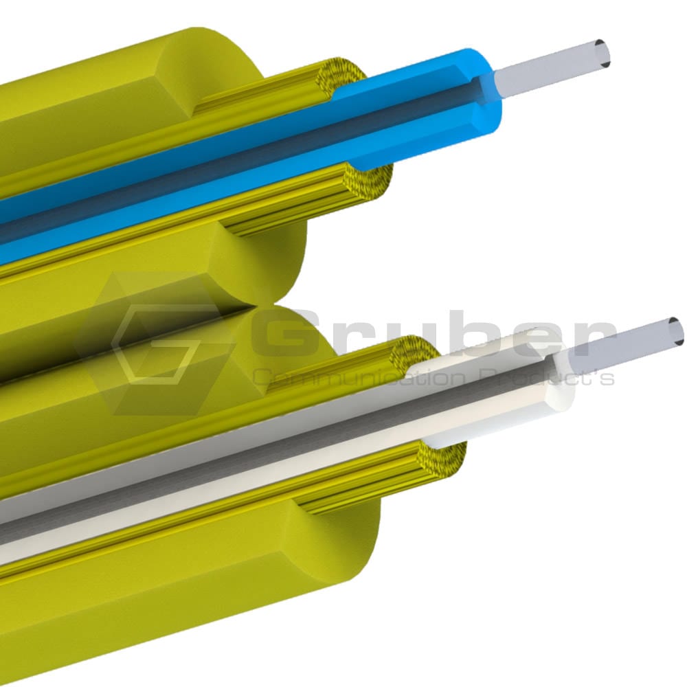 Bulk Fiber - SM 9/125 3.0mm Duplex Plenum Yellow - Gruber Communications