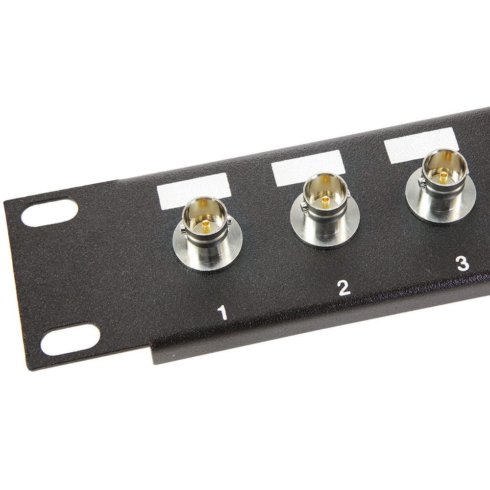 BNC 16-Port 1U Feedthru Panel - Loaded - 75-OHM - Gruber Communications