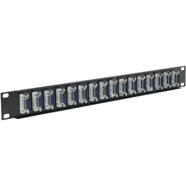DB9 16 Port Female Male 1U Feedthru Panel - Gruber Communications