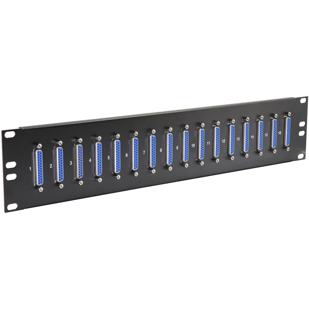 DB25 16 Port Female Female Feedthru Panel - Gruber Communications