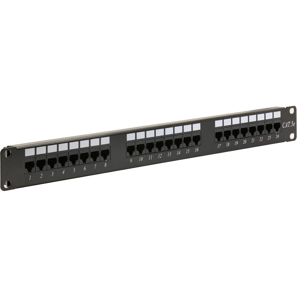 CAT5e 24 Port Patch Panel - 1U - T568A/B Import - CRS Steel - Satin ...