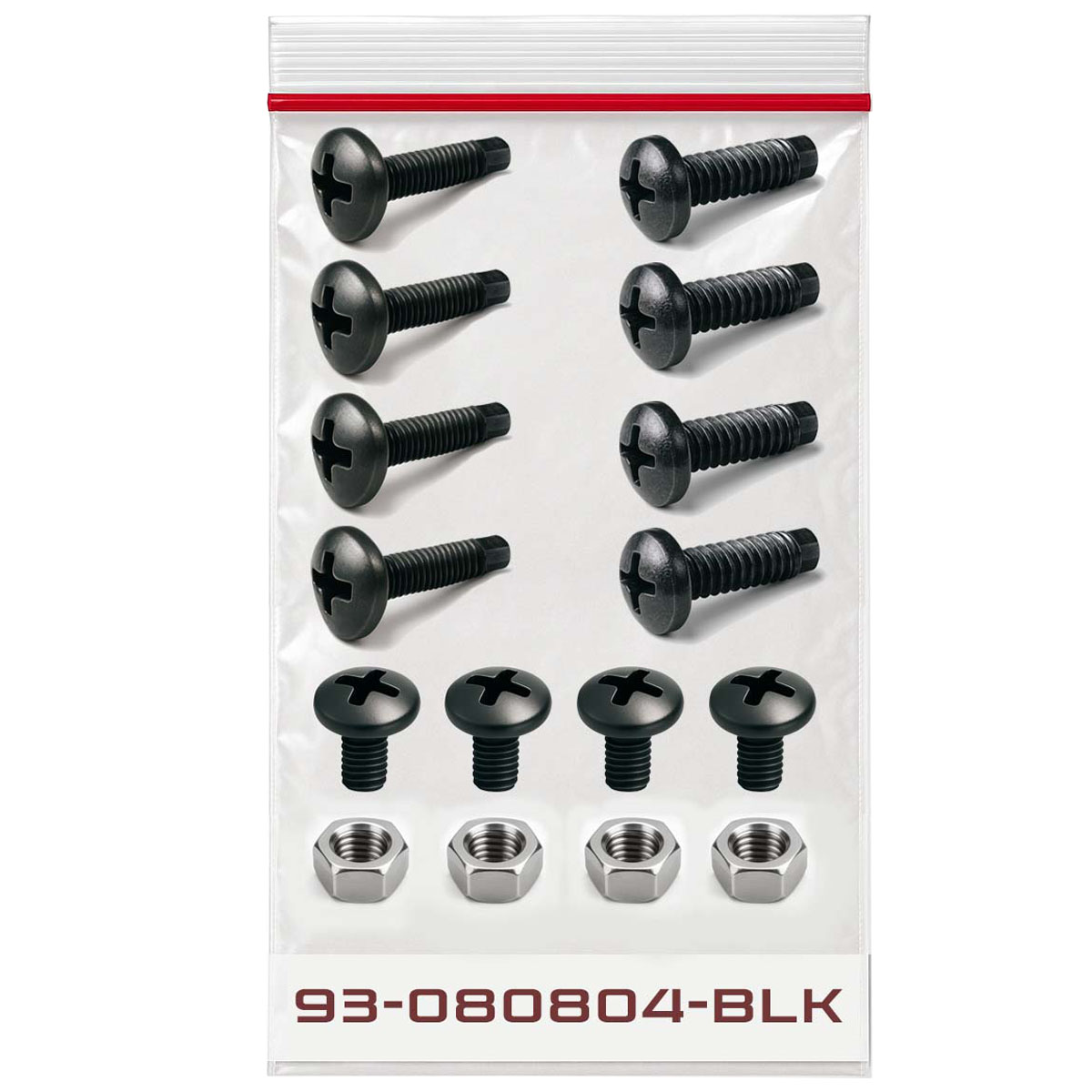 Pan Head 12-24 and 10-32 x 5/8" and 3/8" Black Screw Hardware Kit - Qty ...