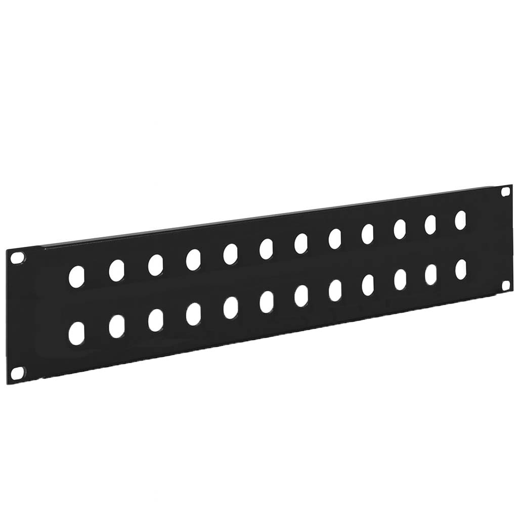 BNC – 24 Port Feedthru Panel – 2U – Unloaded - Gruber Communications