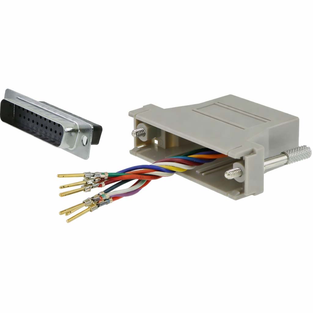 Modular Adapter- DB25 Male – RJ45 Adapter – 8P/8C/USOC - Gruber ...
