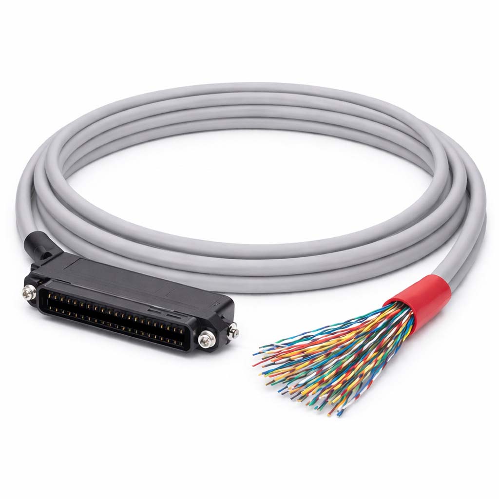64 Pin Telco T1/DS1 Cable - 90° Female to Blunt - CMR - Cat3 - Gruber ...
